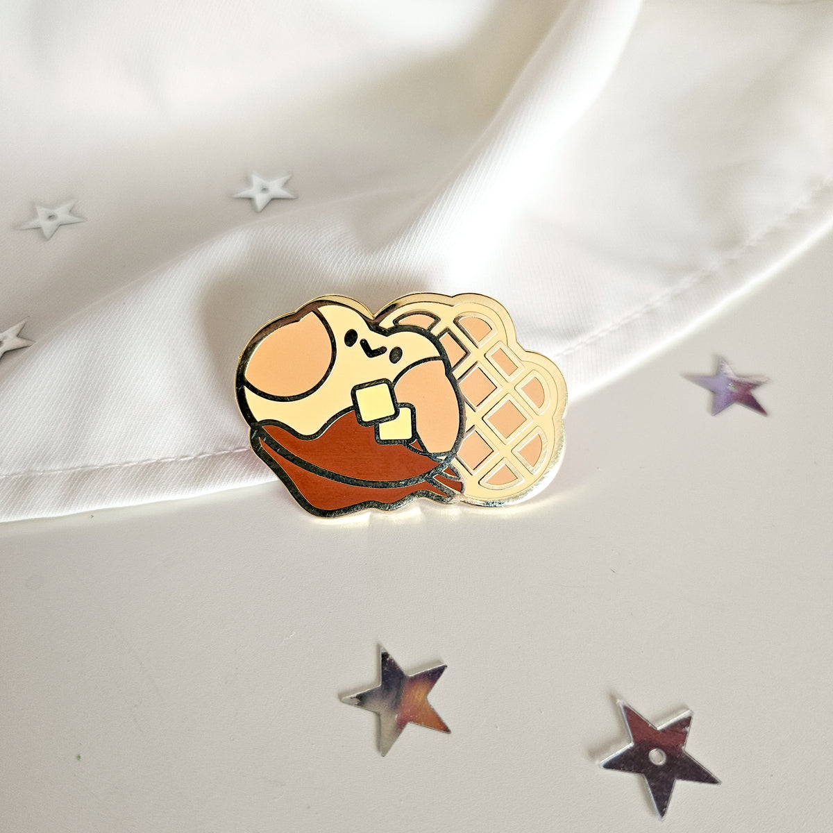 Frog Waffle Enamel Pin – Zellie's Koi Pond