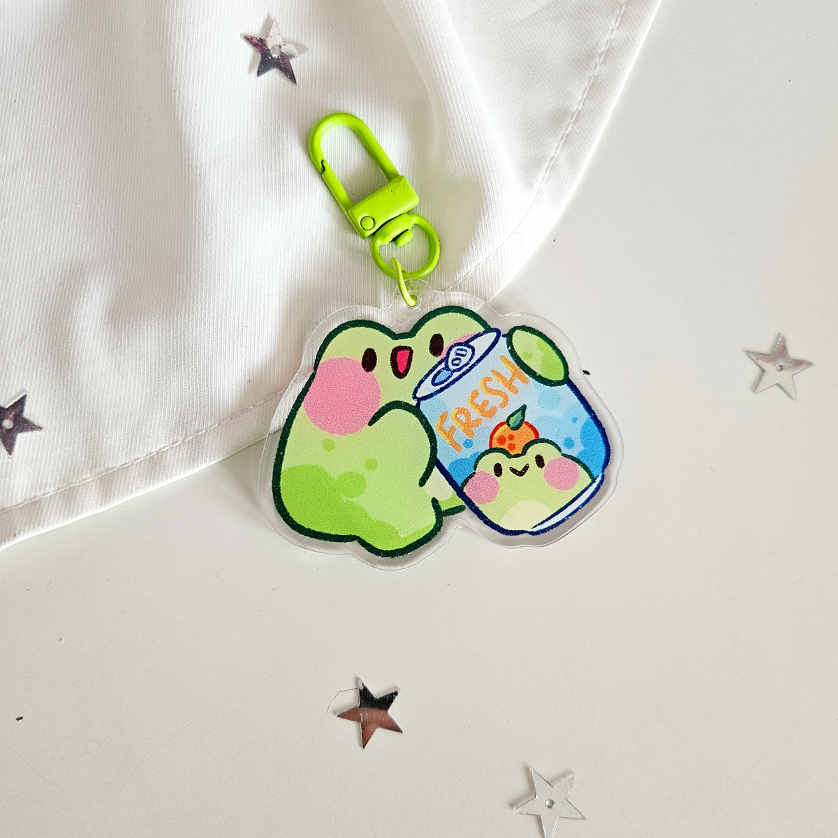 juice frog nomnoms acrylic charm – Zellie's Koi Pond