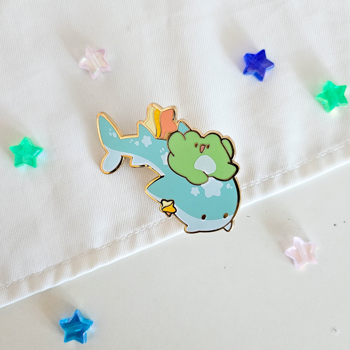 Nurse Shark Glitter Enamel Pin – Zellie's Koi Pond